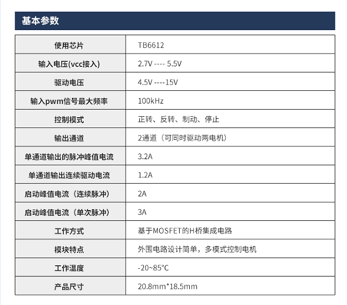 TB6612电机驱动模块